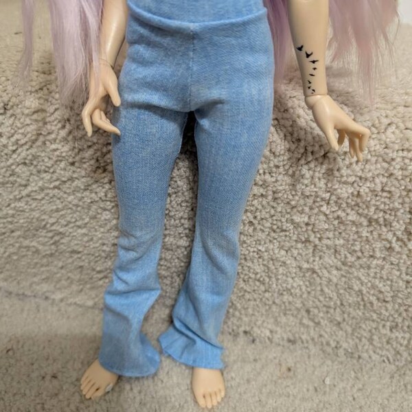 SLIM MSD BJD Minifee 1/4 Frozen Blue Midi Skirt - Etsy