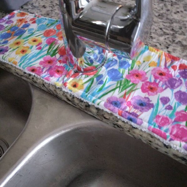 Faucet Splash Catcher / Faucet Drip Catcher / Kitchen Sink Splash ...