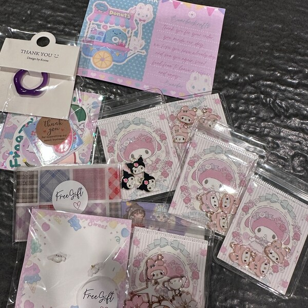 10 Sheets Cute Kawaii Mini Sticker Sheets3x3cute Stationery Grab Bag ...