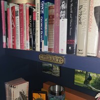 Library Door Sign Made From Solid Brass With a Choice of Finish. Brass ...