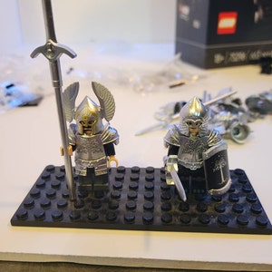 5-pack Gondor Spearman Knight Armor Set Silver Paladin Lot for Lego ...
