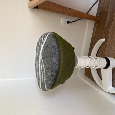 Large Wool Chair Cushion/ Wool Chair Pad/ Round Chair Pad/handmade Felt ...