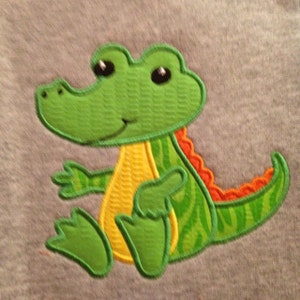 Alligator Applique Machine Embroidery Design Digital Pattern Instant ...