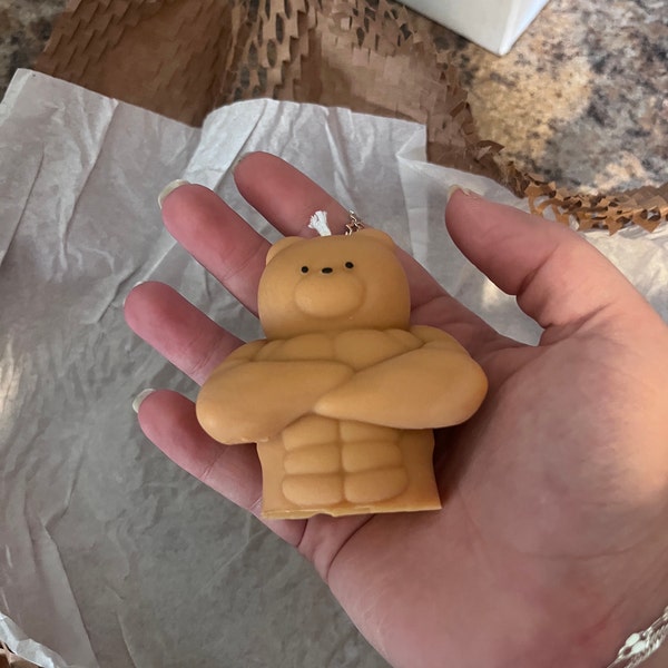 Swol Bear Candle, Buff Bear Candle, Workout Candle, Gift for Gym Rats ...