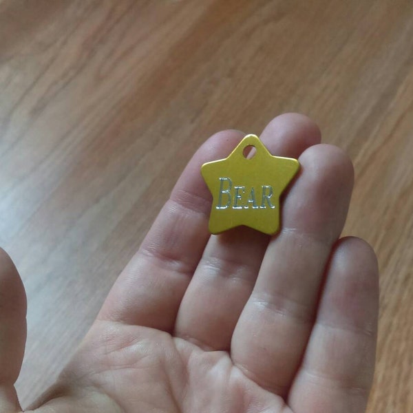 PET Supplies Quality Custom Engraved STAR Tag Pet ID Identification ...