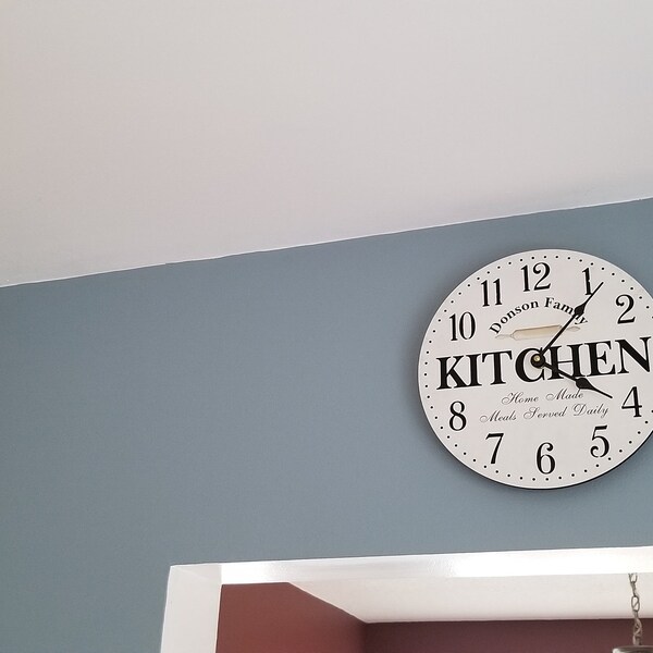 Personalized Kitchen Wall Clock- White Kitchen Clock - Etsy