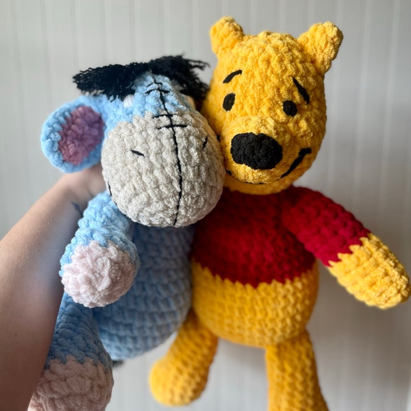 Winnie the Pooh Set Pdf Pattern, Tiger, Pooh, Eeyore Plush Pattern ...
