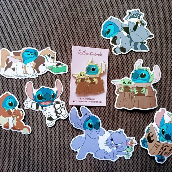 Stitch Stormtrooper Sticker - Stitch Sticker - Cute Stickers - Disney ...