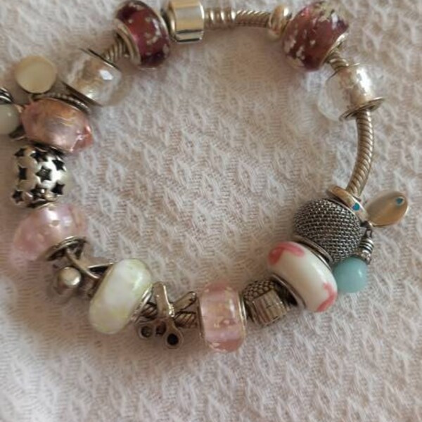 S925 Sterling Silver Galaxy Blue Star Charms for European Bracelet ...