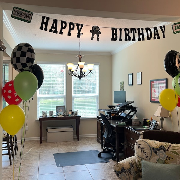 Driver License Birthday Banner ,road Sign Birthday Banner, Driver ...