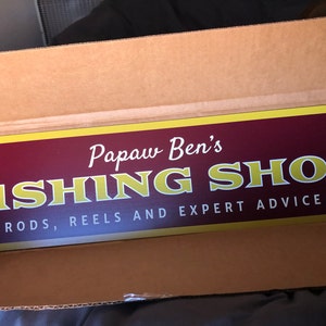 Fishing Shop Sign, Personalized Fisherman Gift, Custom Fishing Sign ...