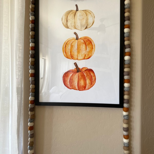 Pumpkin Print Fall Decor, Pumpkin Printable Wall Art, Pumpkin ...
