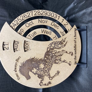 Perpetual Calendar Curl Svg Laser Cut Files, Glowforge Files Svg ...