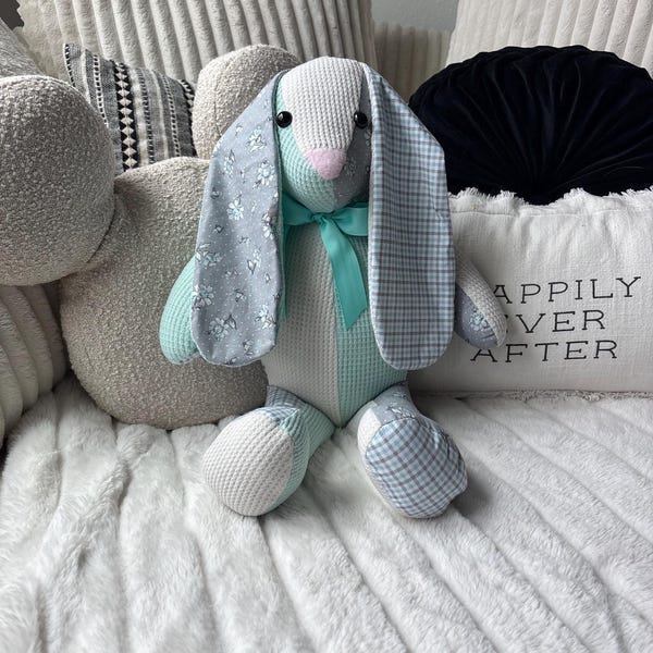 Memory Bear Made From Loved Ones Clothing Custom Made 18" Teddy Bear Wedding Bear Shirt Keepsake ...