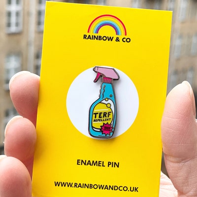 TERF Repellent Pin Terf Pin Trans Pride Enamel Pin Anti Terf Badge ...