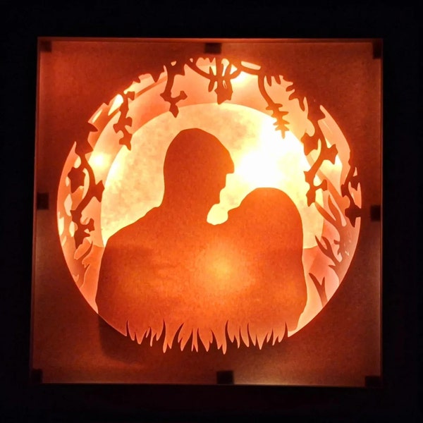 Layered Dog Shadow Box Svg Files for Cricut, 3D Dog Memorial Shadowbox ...