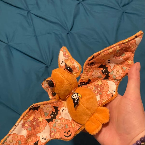 Bat Plushie, Sky Puppies, Moonbeams Sewing, Bat Gifts, Witchy ...