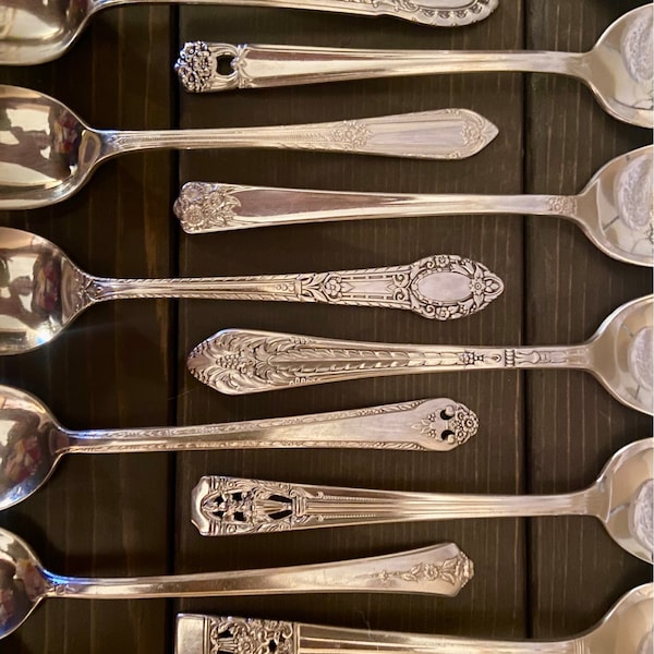 Vintage Spoons Silverplate Teaspoons Antique Silverware Silver Plated ...