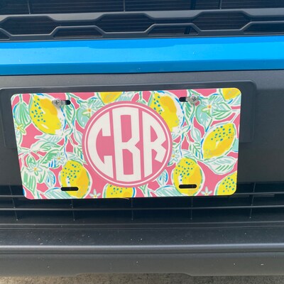 Preppy Personalized License Plate Custom Car Tag for Women - Etsy