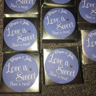 Wedding Favors, Love is Sweet, Wedding Favor Stickers, Custom Stickers ...
