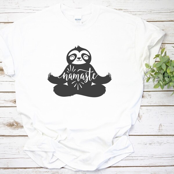 Namaste Svg File, Yoga Svg, Sloth Svg, Yoga Pose Svg, Meditation Svg ...