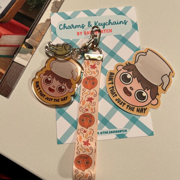 Over the Garden Wall Wristlet and Charm Keychain Set - Cute Greg OTGW ...