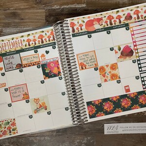 September Planner Kit, September Monthly Stickers for Erin Condren ...