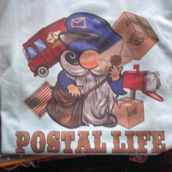 Postal Life Gnome Png Sublimation Design, Hand Drawn Gnome Png, Postal ...