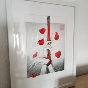 Shibari Heart Shibari Art Illustration Fineart Print - Etsy