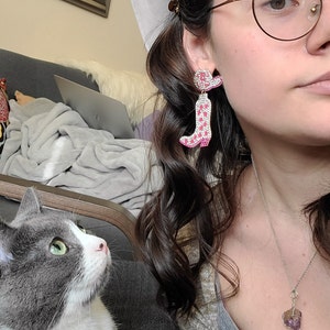 Rhinestone Cowgirl Boot Earrings, Bachelorette Party Jewelry, Nashville ...