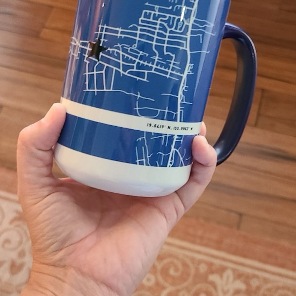 Custom City Map Coffee Mugs Personalized Coffee Mugs With Custom City ...