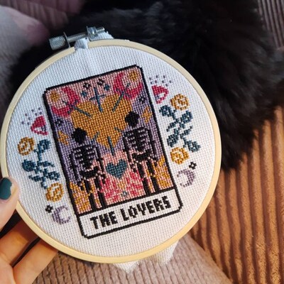 DIGITAL PATTERN the Lovers Tarot Card Modern Cross Stitch - Etsy