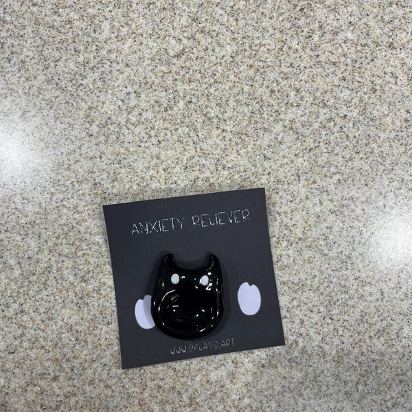 WORRY STONE - Handmade Kawaii Stones for Anxiety - Polymer Clay Worry ...