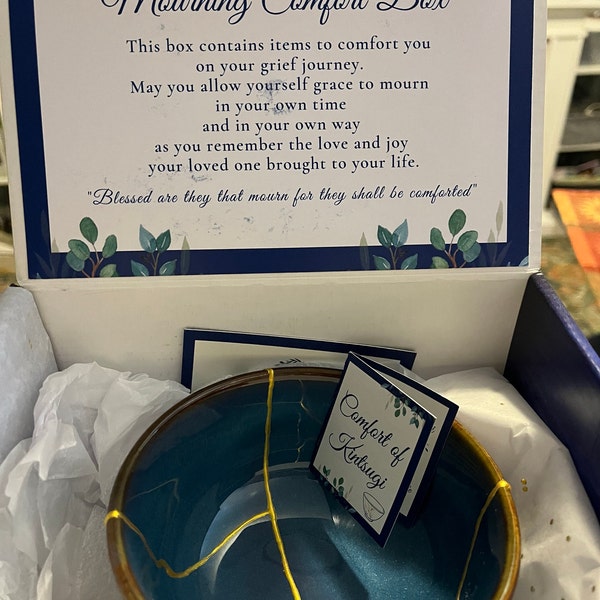 Kintsugi Comfort Box: Grief & Sympathy Gift With Gold Bowl - Etsy