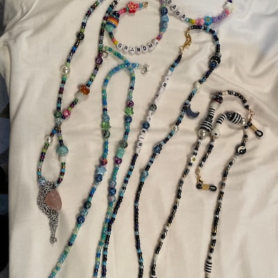 Trippy Dreams Drop Chain, Chain and Bead Belt, Festival Fashion - Etsy