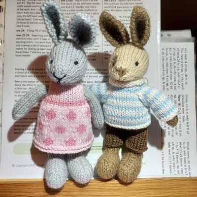 Toy Knitting Pattern for a Small Mouse With Removable Clothes 7 Inches ...