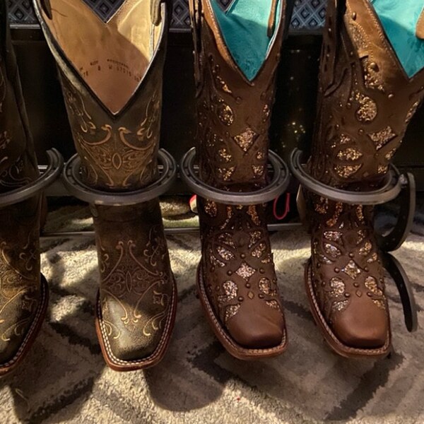 Rustic Horseshoe Boot Rack - 1, 2, 3, or 4 Pairs - Handmade - the ...