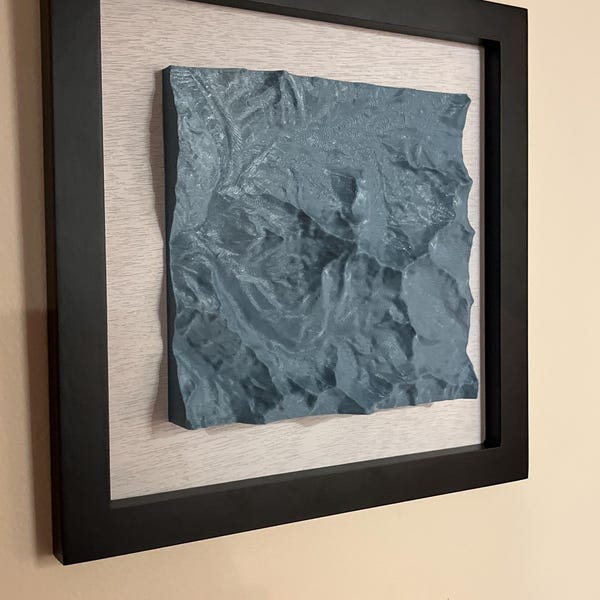 Custom Design! | 3D Printed Topographic Map Wall Art - Made in ...