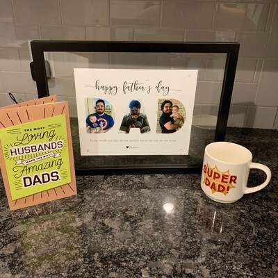 Father's Day Print, Custom Photo Print, Dad Collage Wall Art, Daddy ...