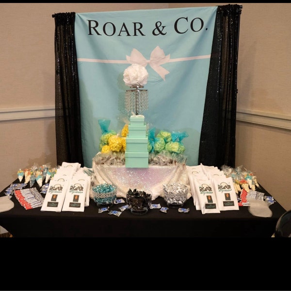 Blue Birthday Party Backdrop, Breakfast at Party Decorations, Robin Egg ...