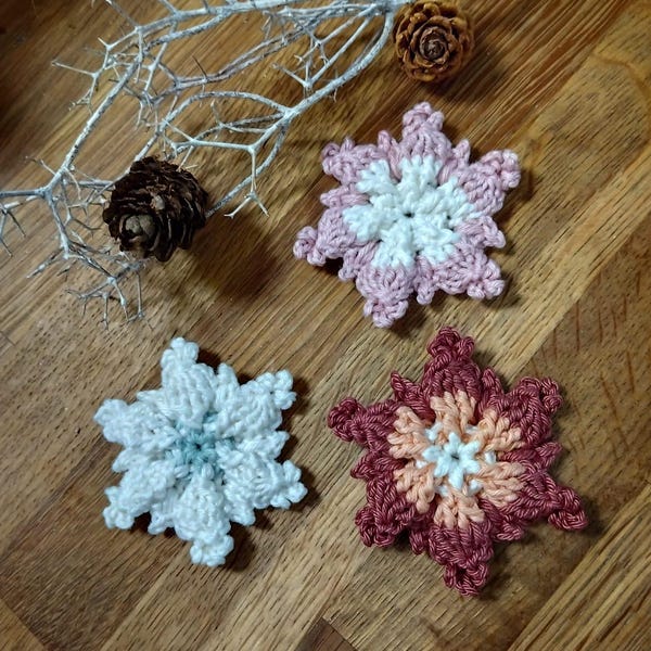 Crochet Pattern Snowflake "fjolla" - English / German - Etsy