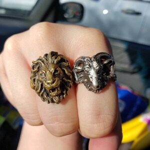 Goat Ringdelicate Hand Carving925solid Sterling Silver - Etsy