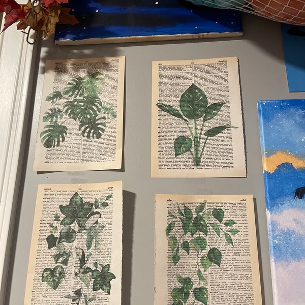 Plant Themed Dictionary Prints - Etsy