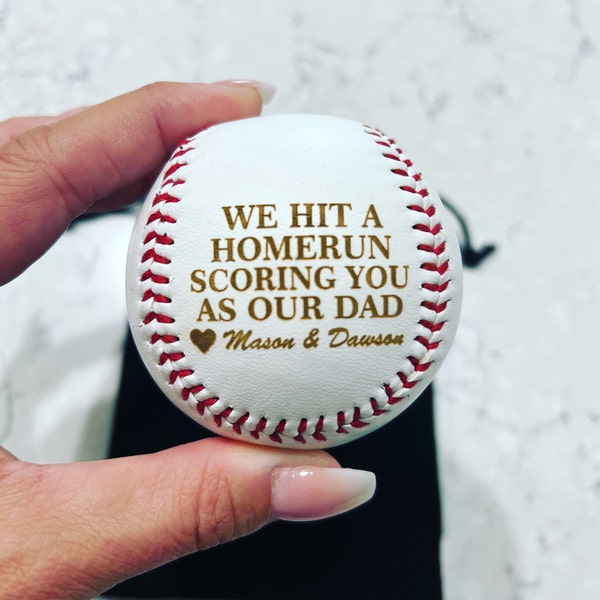 Custom Fathers Day Baseball Personalized Gift for Dad First Fathers Day ...