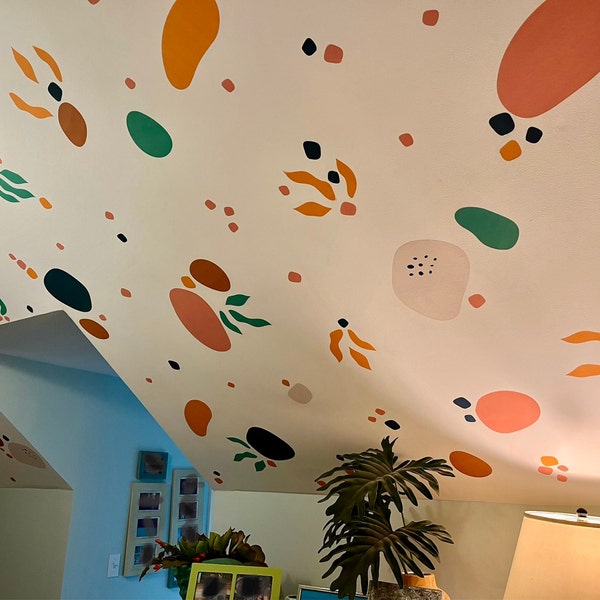 Shapes Wall Sticker, Pastel Shapes Wall Decal, Abstract Shapes Wall ...