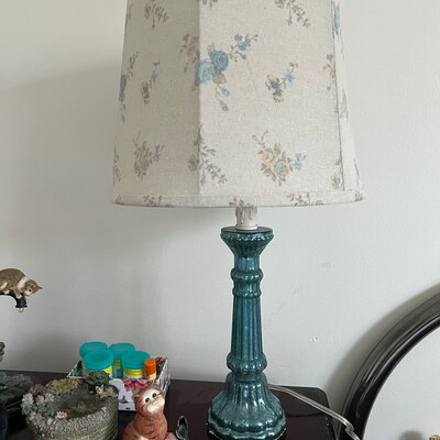 Light Blue Toile Print Lamp Shade - Etsy