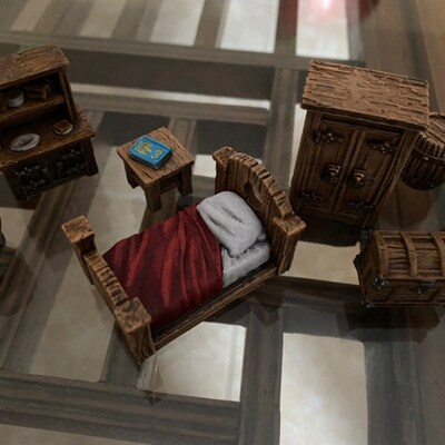 Dungeon Furniture Chests Crates Beds Barrels Altars / Painted Tiny ...