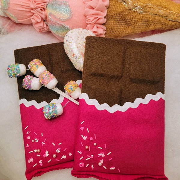 Large Heart Sugar Cookie Wreath Attachment, Pastel Pink Felt Fake ...