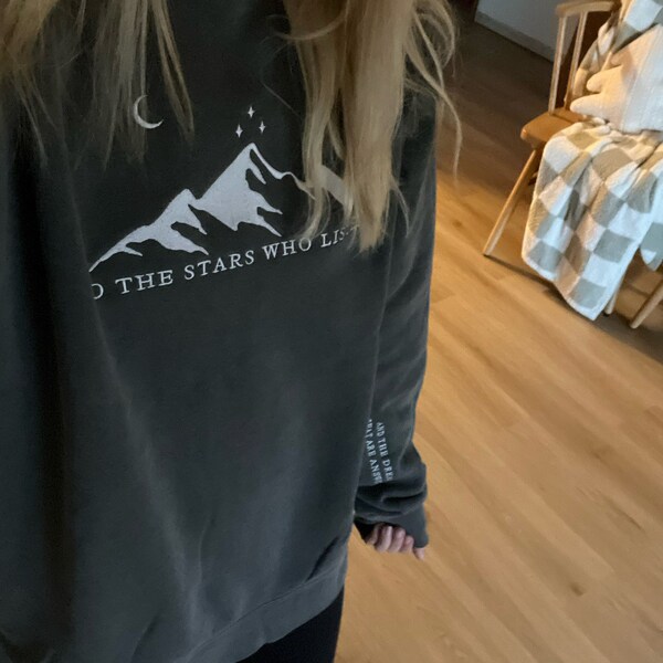 OFFICIALLY LICENSED ACOTAR Embroidered Sweatshirt Stars Acotar Merch ...