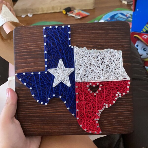 Texas Flag String Art, Texas Decor, State Decor, State Wall Art, Wall ...